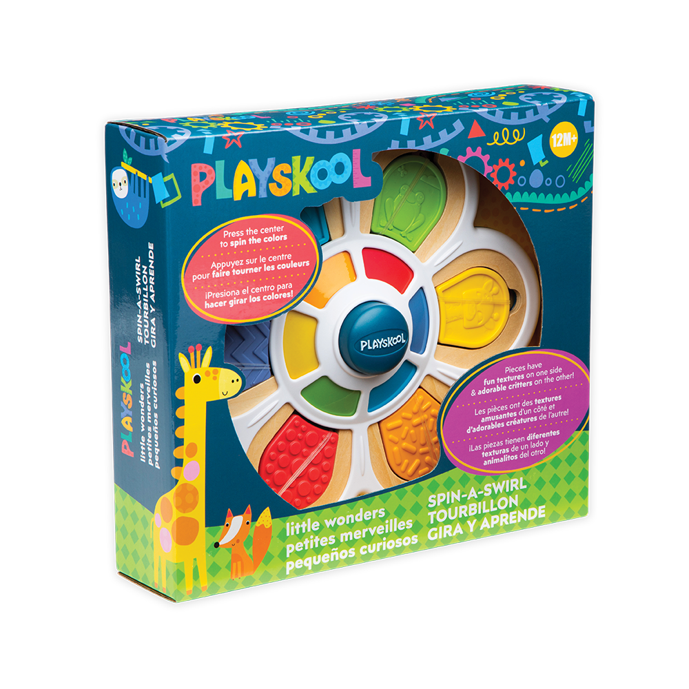Playskool Spin-A-Swirl Infant Learning Puzzle, Color Matching, Animal ...