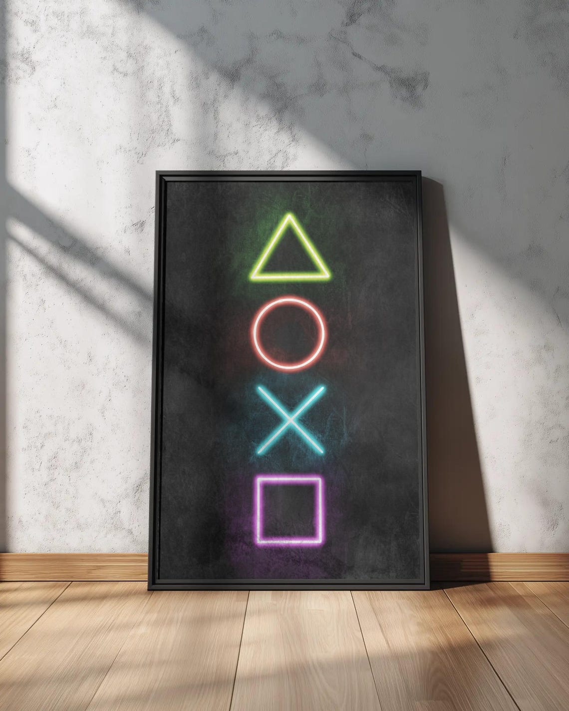 Playstation Gamers Neon Epic Wall Artwork, Gaming Controls, Ideal Gift ...