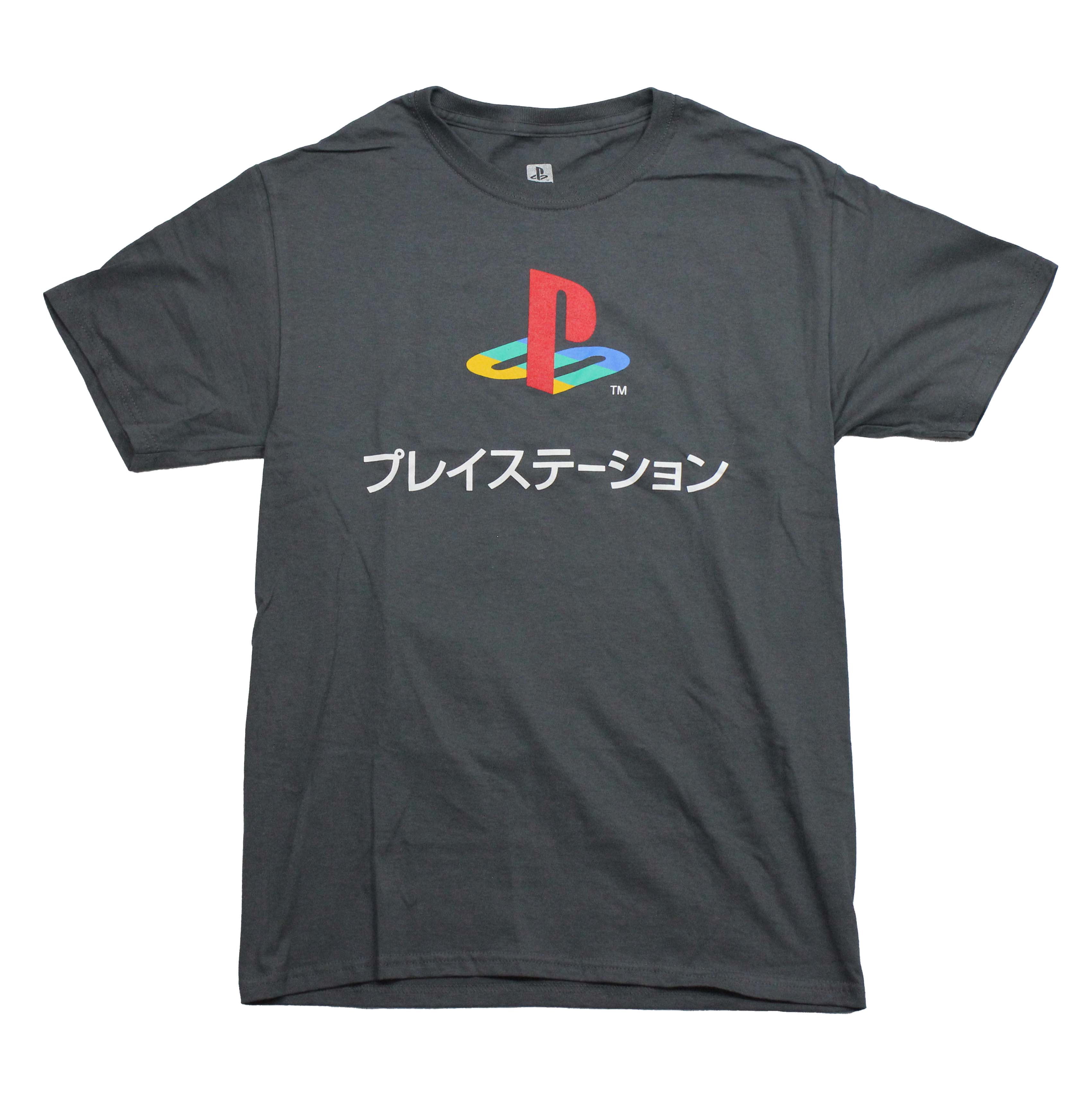 Playstation Mens T-Shirt -Logo over White Kanji (Small) - Walmart.com