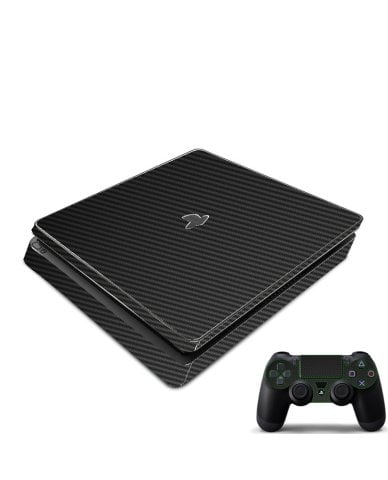 Playstation PS4 Slim Black Carbon Fiber Console Skin - Walmart.com