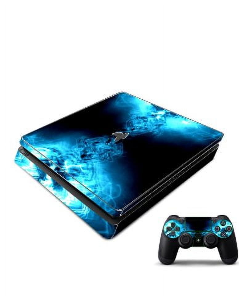 Playstation PS4 Slim Blue Plasma Console Skin - Walmart.com