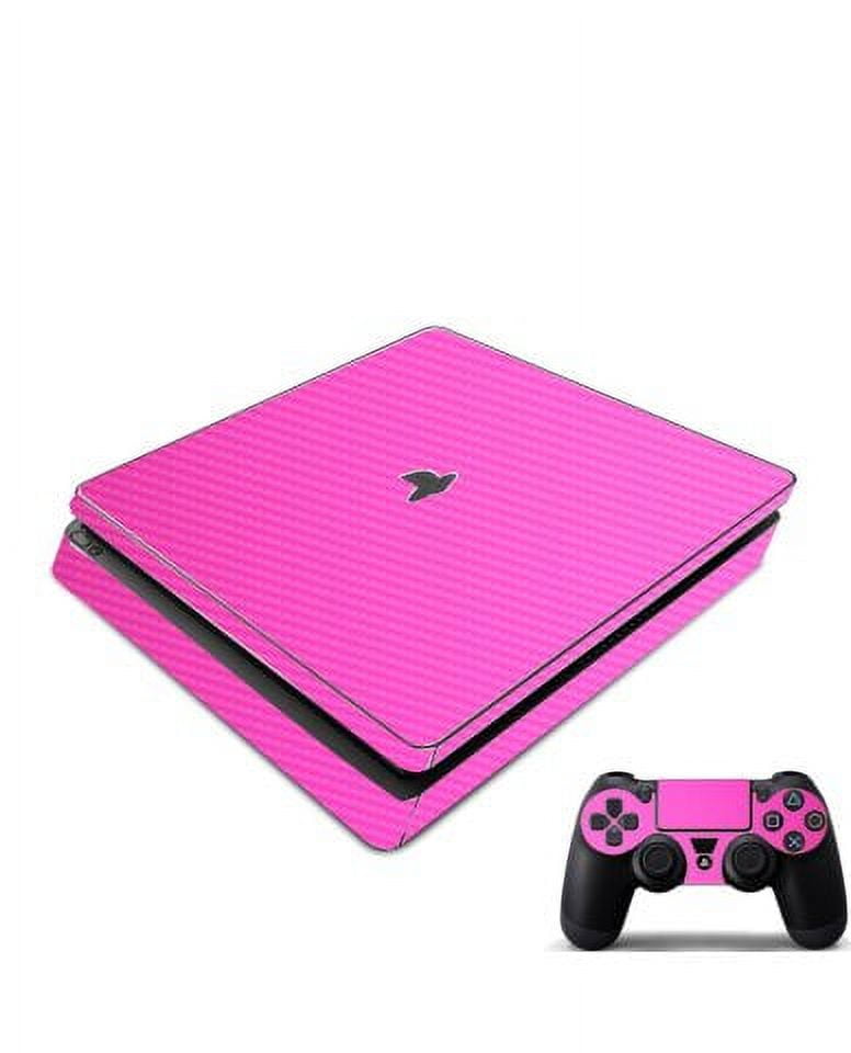 Playstation PS4 Slim Pink Carbon Fiber Console Skin - Walmart.com