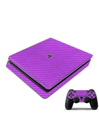 Playstation PS4 Slim Purple Carbon Fiber Console Skin - Walmart.com