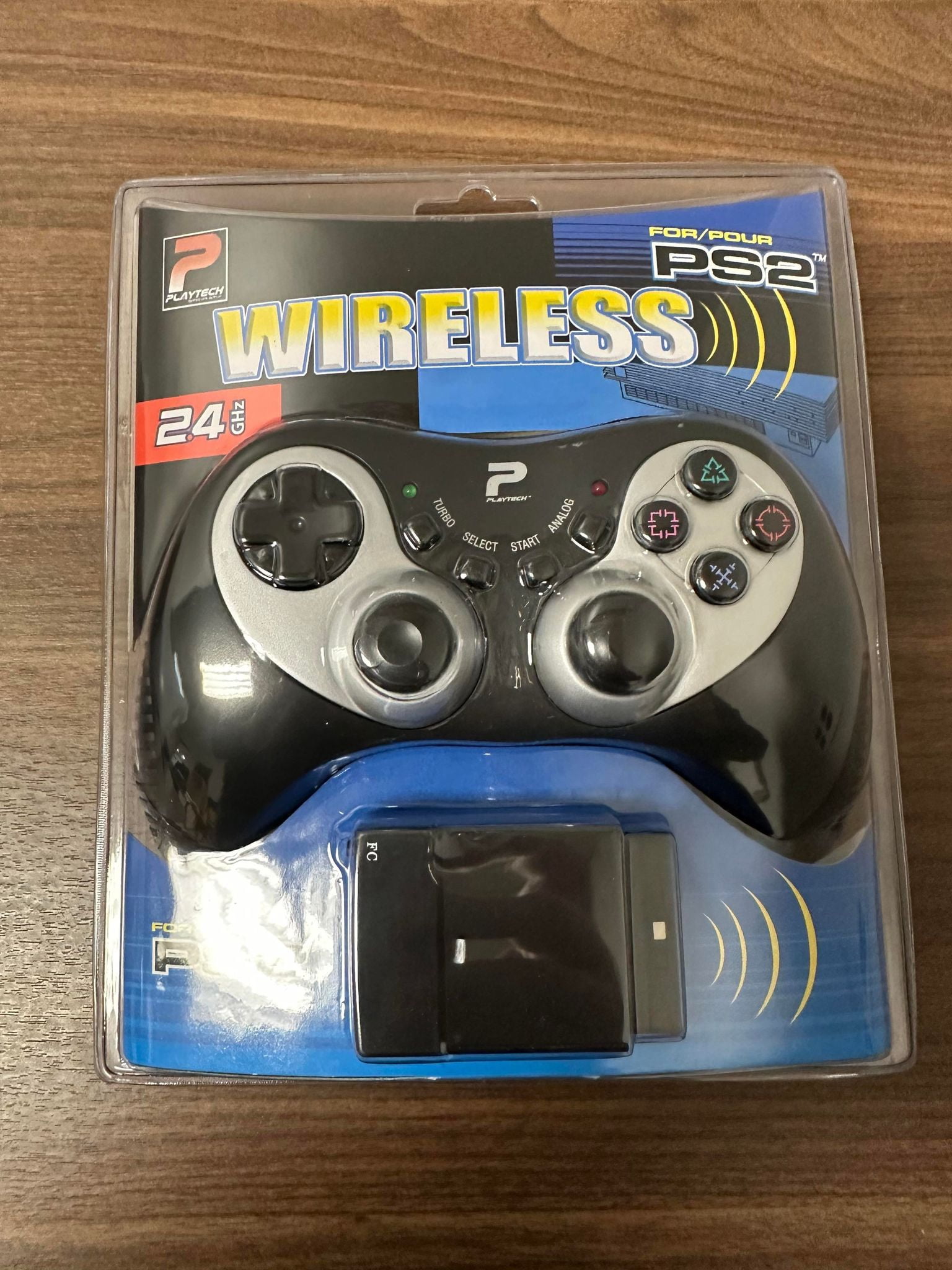 Playtech Wireless Black 2.4GHZ Controller Compatible with PlayStation 2 ...