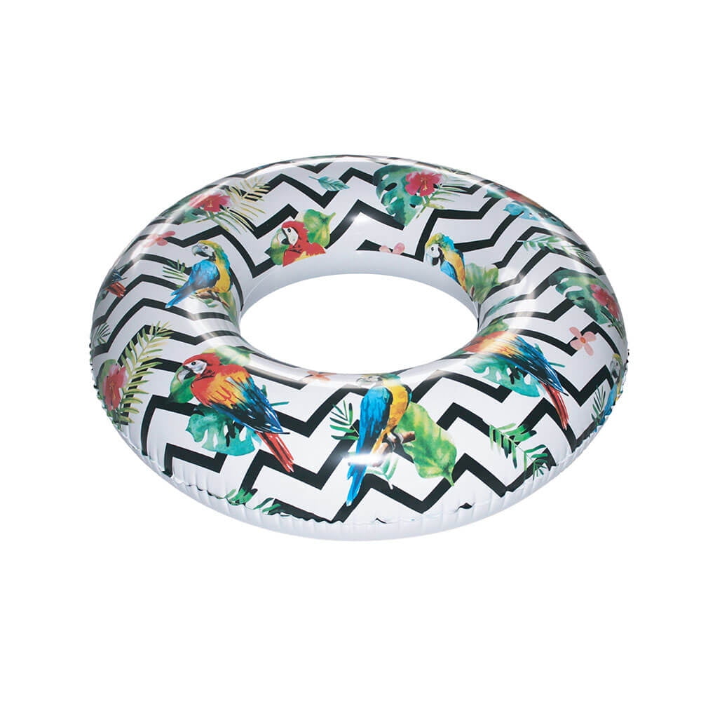 Playtek PT8023 Tropical Parrot Print Tube Inflatable Pool Float ...