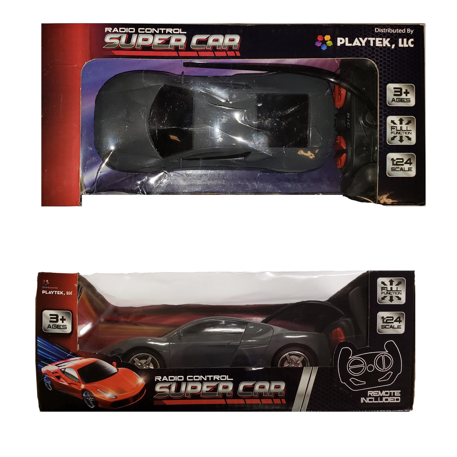 Playtek Toys Remote Control Super Car 1:24 Scale 4 Channel RC Remote ...
