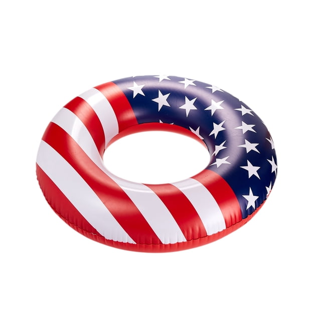 Playtek Toys USA American Flag Tube Ring Inflatable Pool Float ...