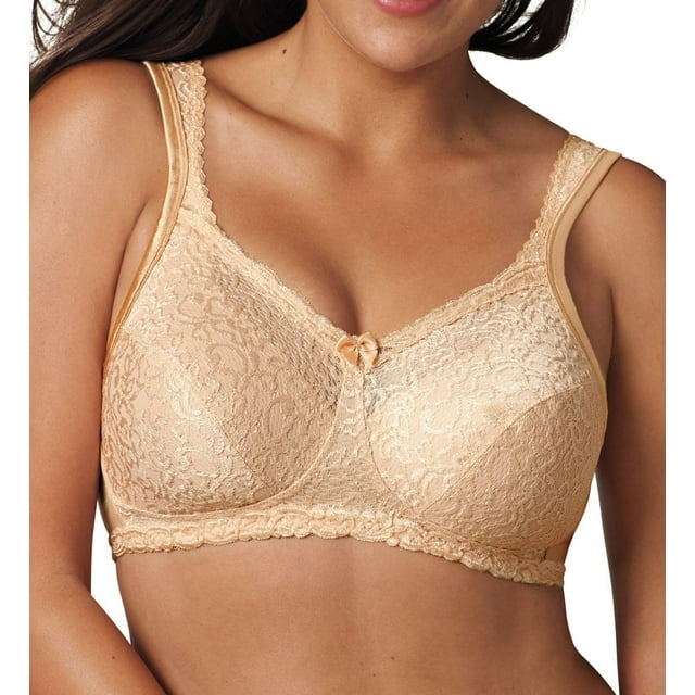 Playtex 18 Hour 4088 Breathable Comfort Lace Wirefree Bra Honey 48c