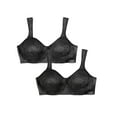 Playtex 18 Hour Ultimate Lift & Support Wireless Bra, 2-Pack Black ...