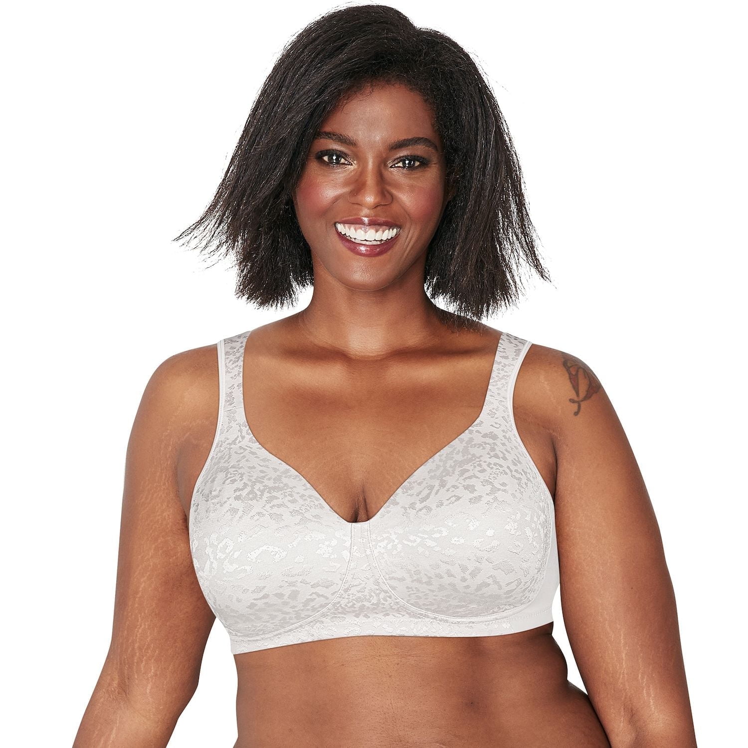 Playtex® 18 Hour® Ultimate Lift & Support Wireless Bra 4745 Color: White Animal Size: 38 B ...