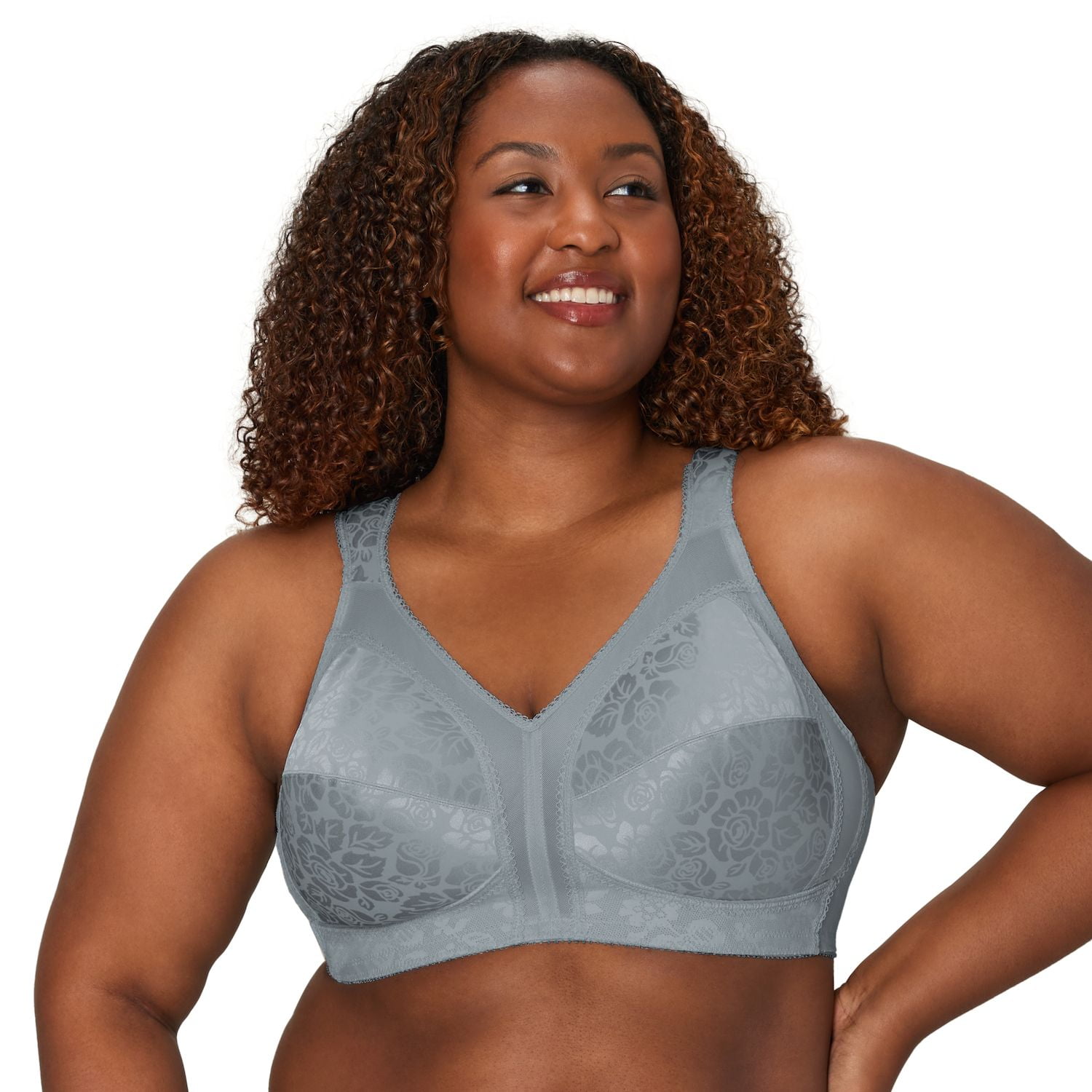 Playtex 18 Hour Ultimate Shoulder Comfort Wireless Bra 4693 Color: Rain Cloud Size: 42 DDD ...