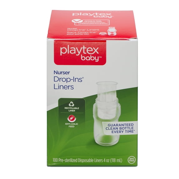 Playtex Baby Drop-Ins Liners, 4 fl oz, 100 Count - Walmart.com