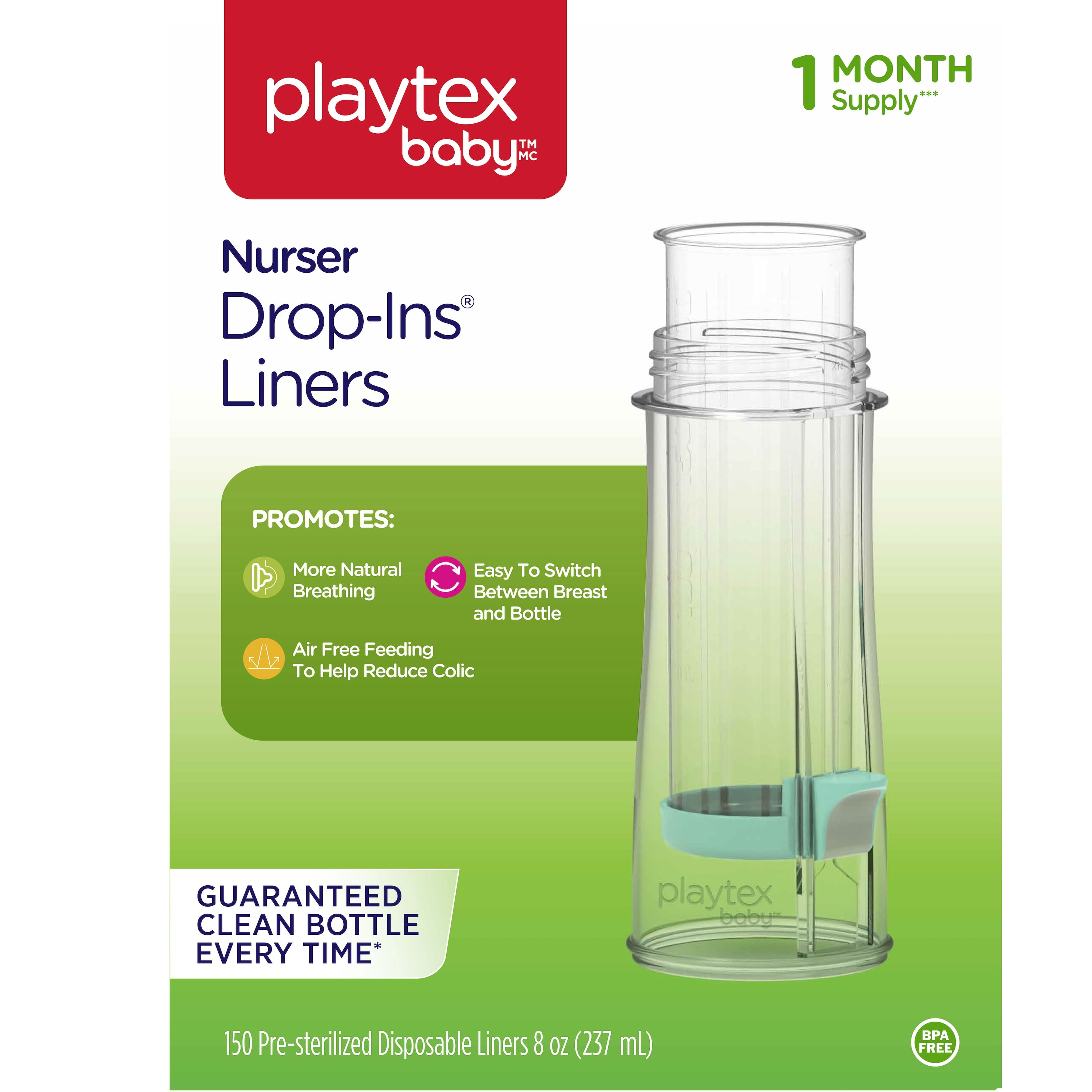 Playtex Baby Drop-Ins Liners, 8 oz, 150 Count - Walmart.com