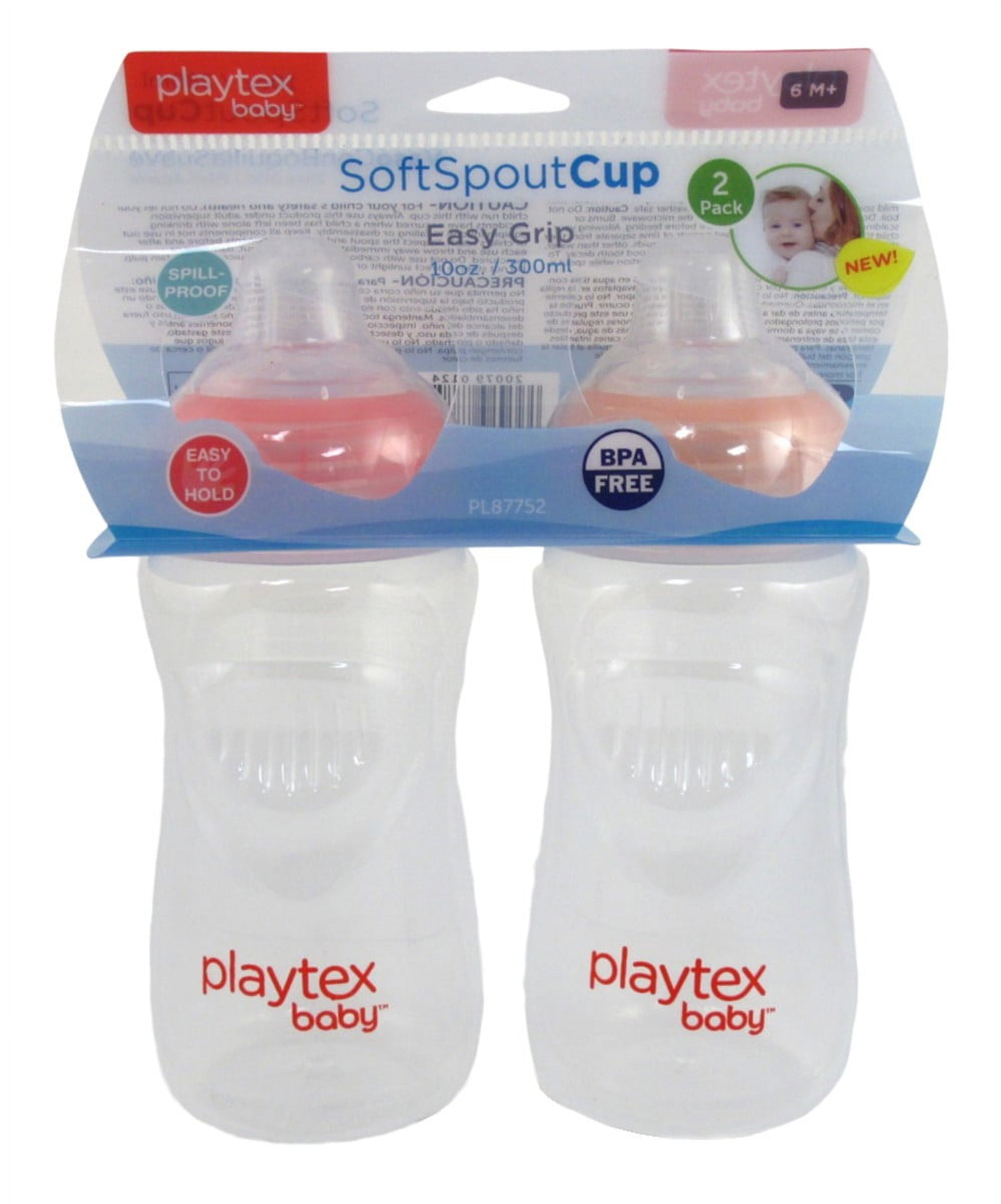 Playtex Baby Softspout Cup Easy Grip 2 Count 6 Month Plus, 10 Oz , 6 ...