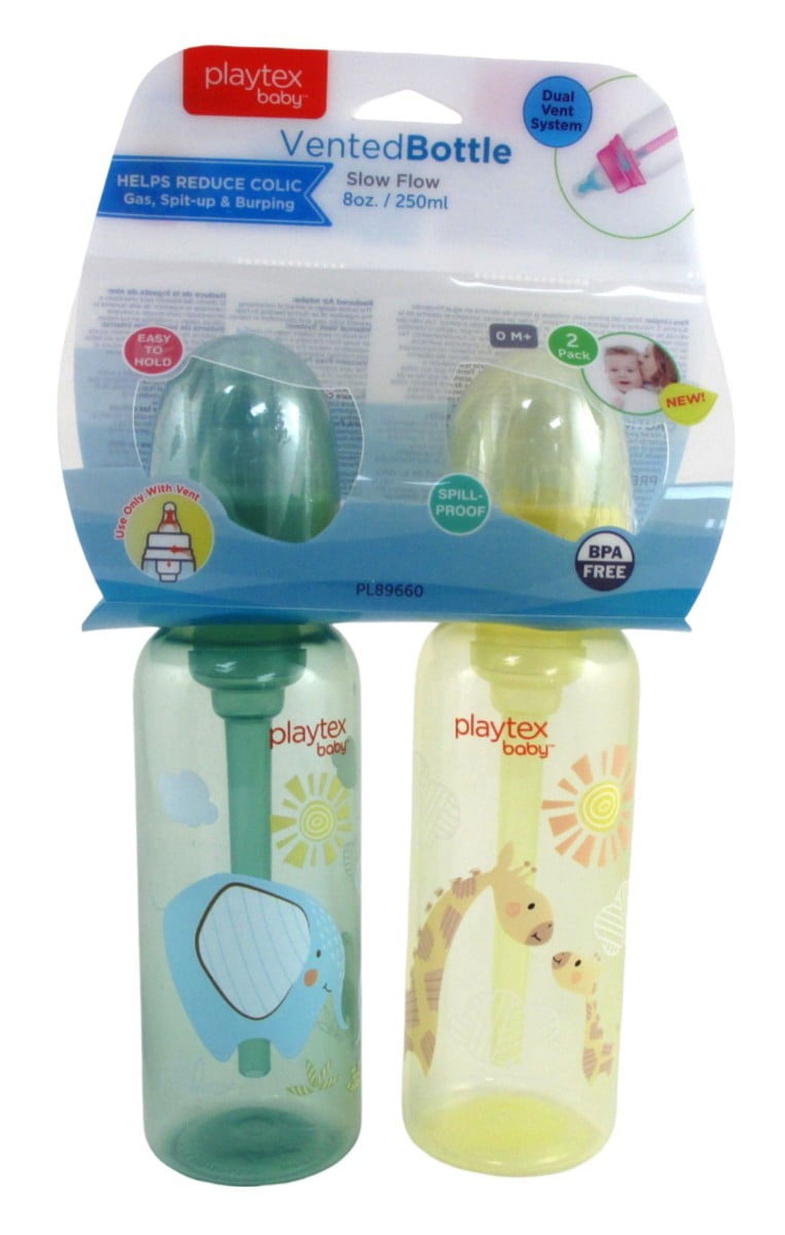 Playtex Baby Vented Bottle To Reduce Colic 2 Pack 0M+ 8oz (Pack of 3 ...