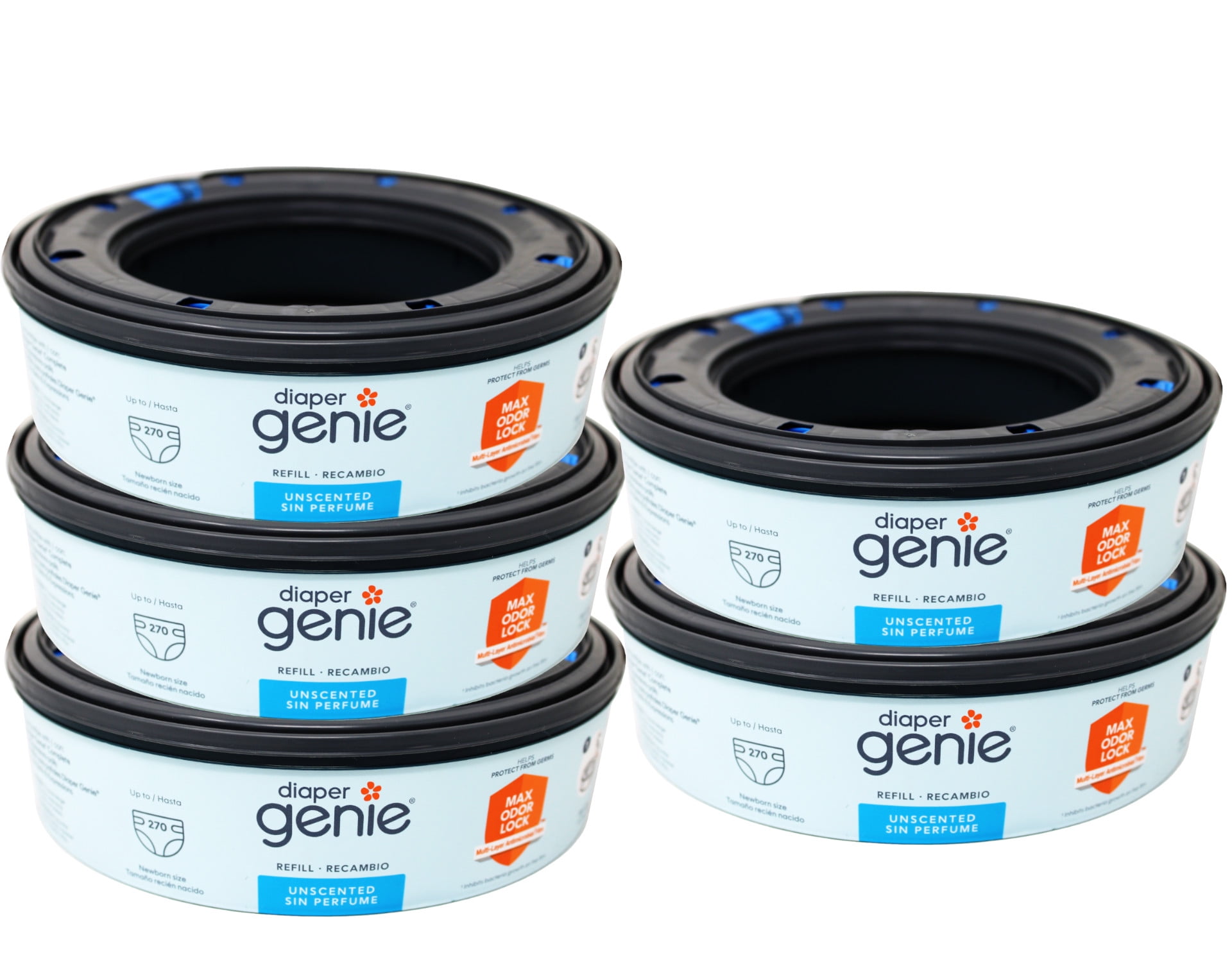 Playtex Diaper Genie II Advanced Disposal System Refill 270 Count - 5 Pack - Walmart.com