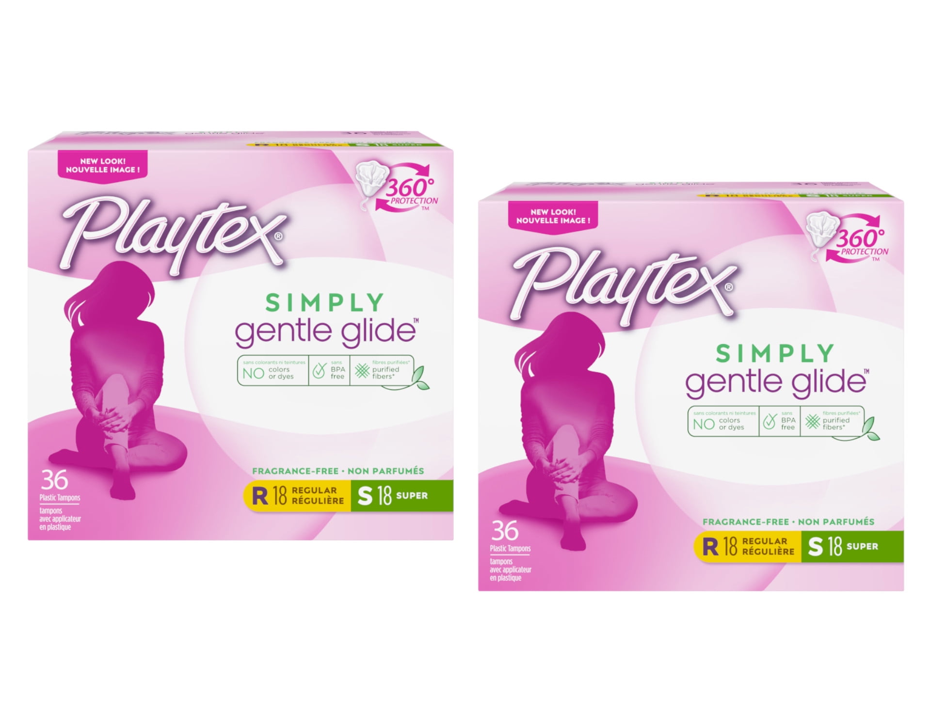 Playtex Gentle Glide Regular Light Multipack Tampons, 36 Unscented each ...
