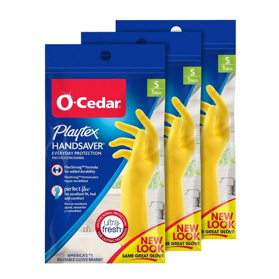 Playtex HandSaver Reuseable Rubber Cleaning Gloves (Small, 3 Pairs ...