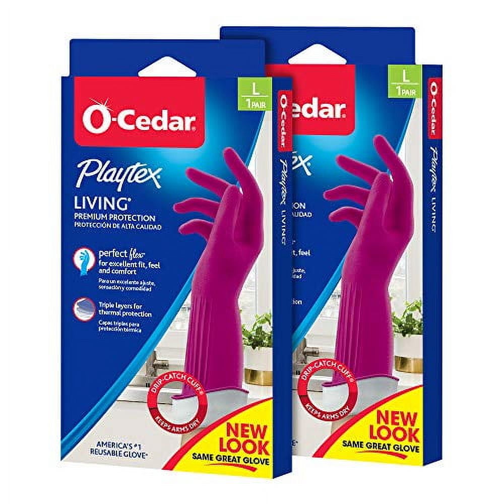 Playtex Reusable Rubber Cleaning Gloves, Large, 2 Pairs, Household ...