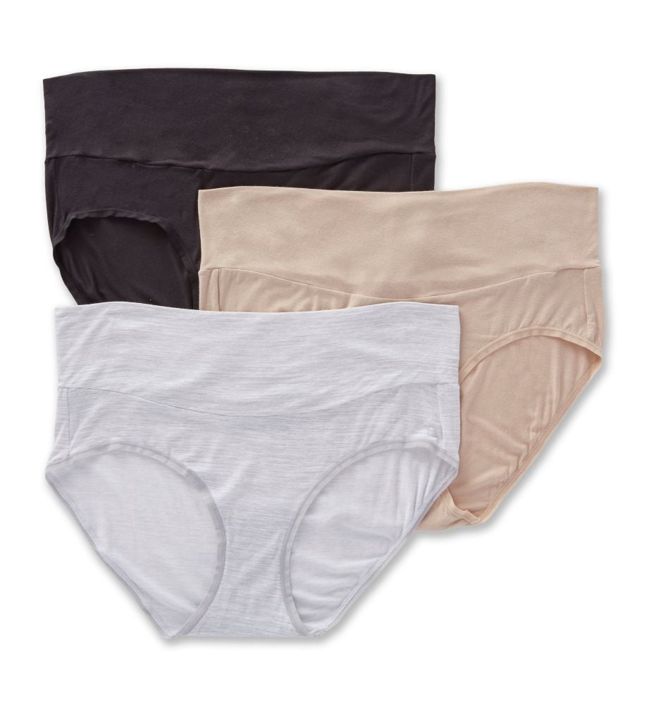 Playtex Maternity Fold Down Modern Brief, 3-Pack Crystal Grey Heather ...