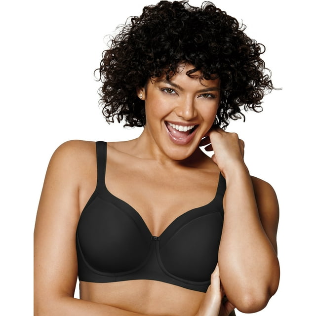 Women's Playtex US4824 Shape Lined Balconette Wirefree Bra (Black 40DDD) - Walmart.com