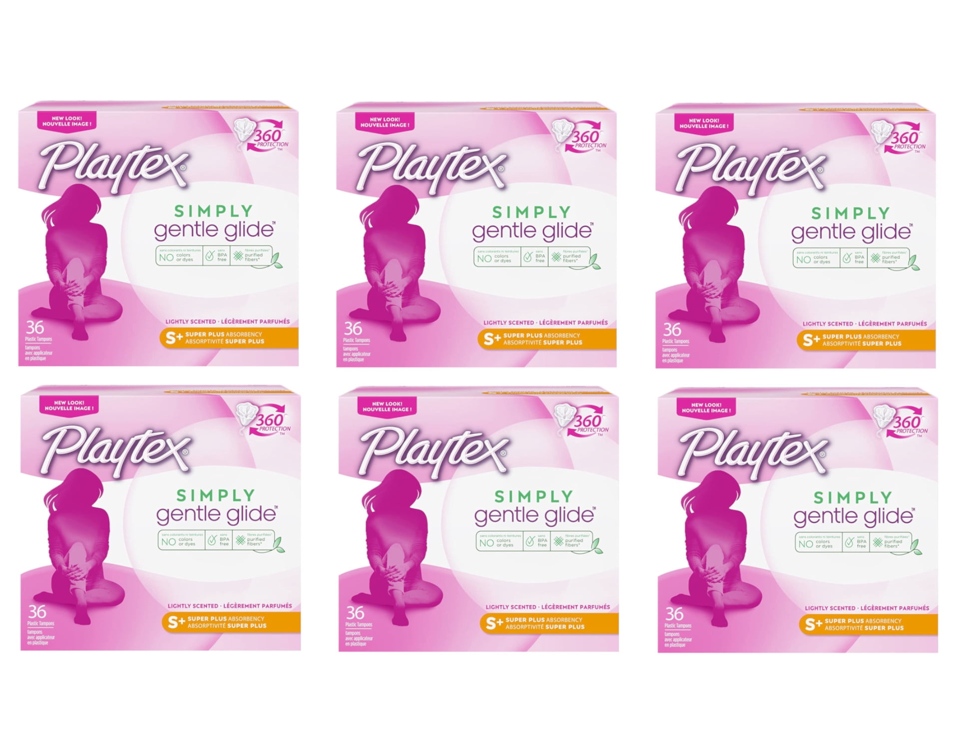 Playtex Simply Gentle Glide Tampons Scented Super Plus Absorbency - 36 ...