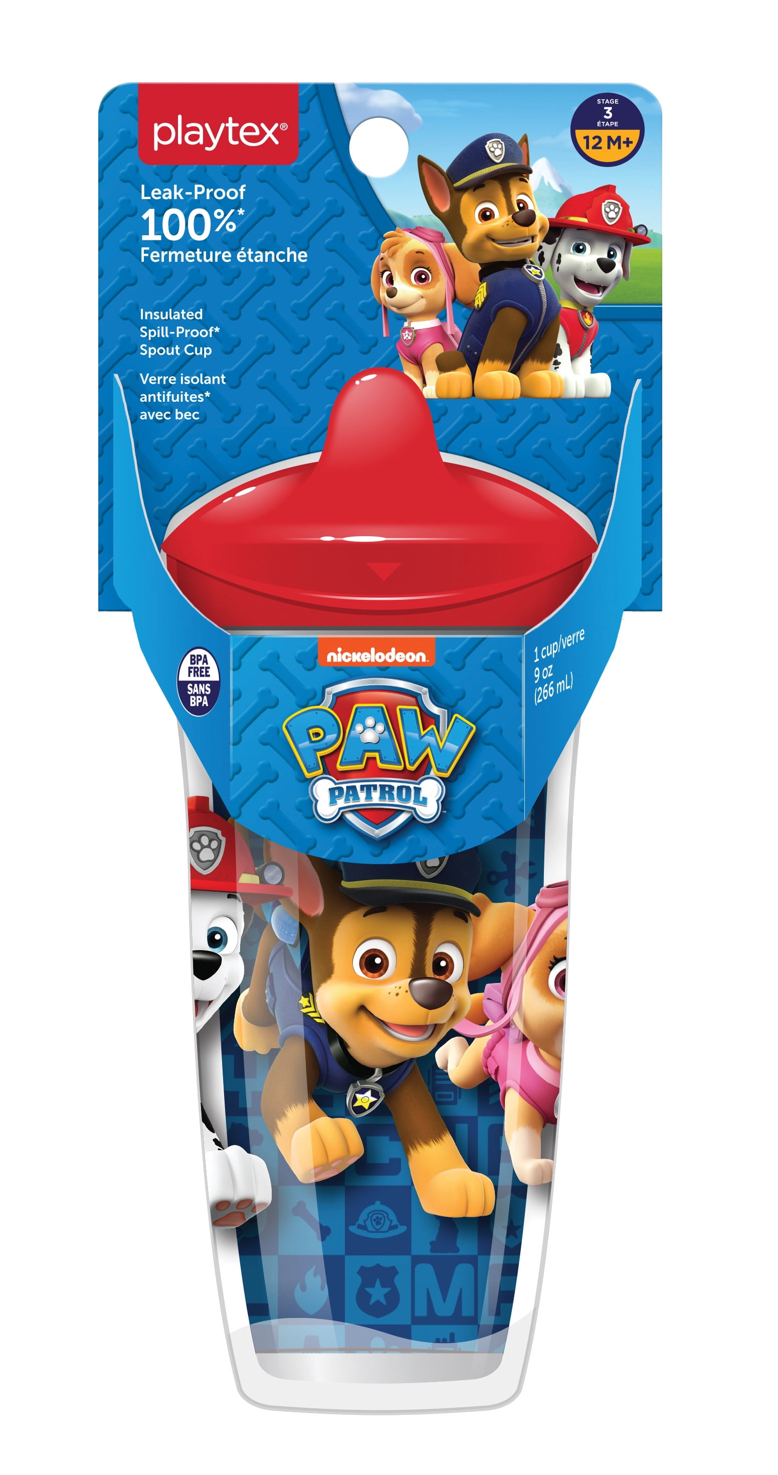 Playtex Sipsters Stage 3 Paw Patrol Boys Insulated Spout Sippy Cup, 9 ...