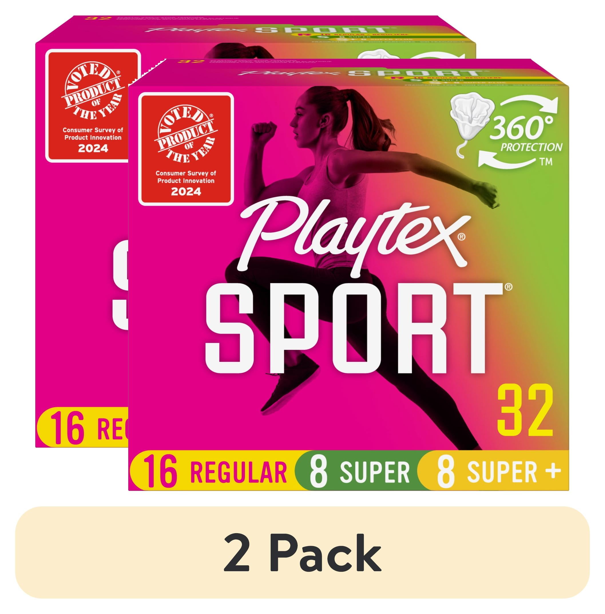 (2 pack) Playtex Sport Tampons Multipack (Regular/Super/Super Plus ...