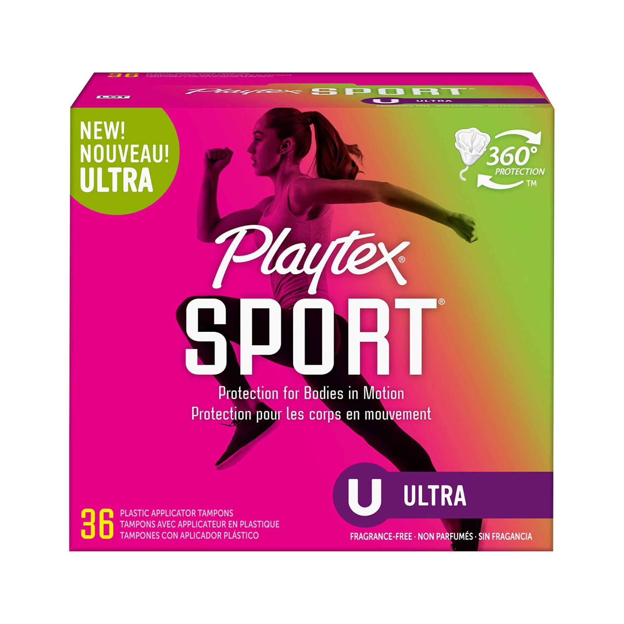 Playtex Sport Tampons Ultra Absorbency Unscented (Pack of 5) - Walmart.com