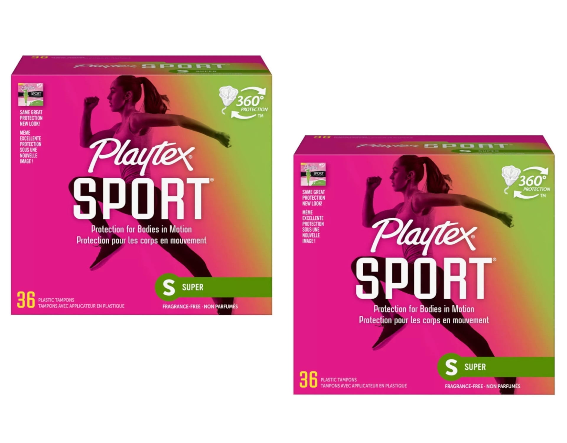 Playtex Sport Unscented Super Absorbency Tampons 36 ea (Pack of 2 ...