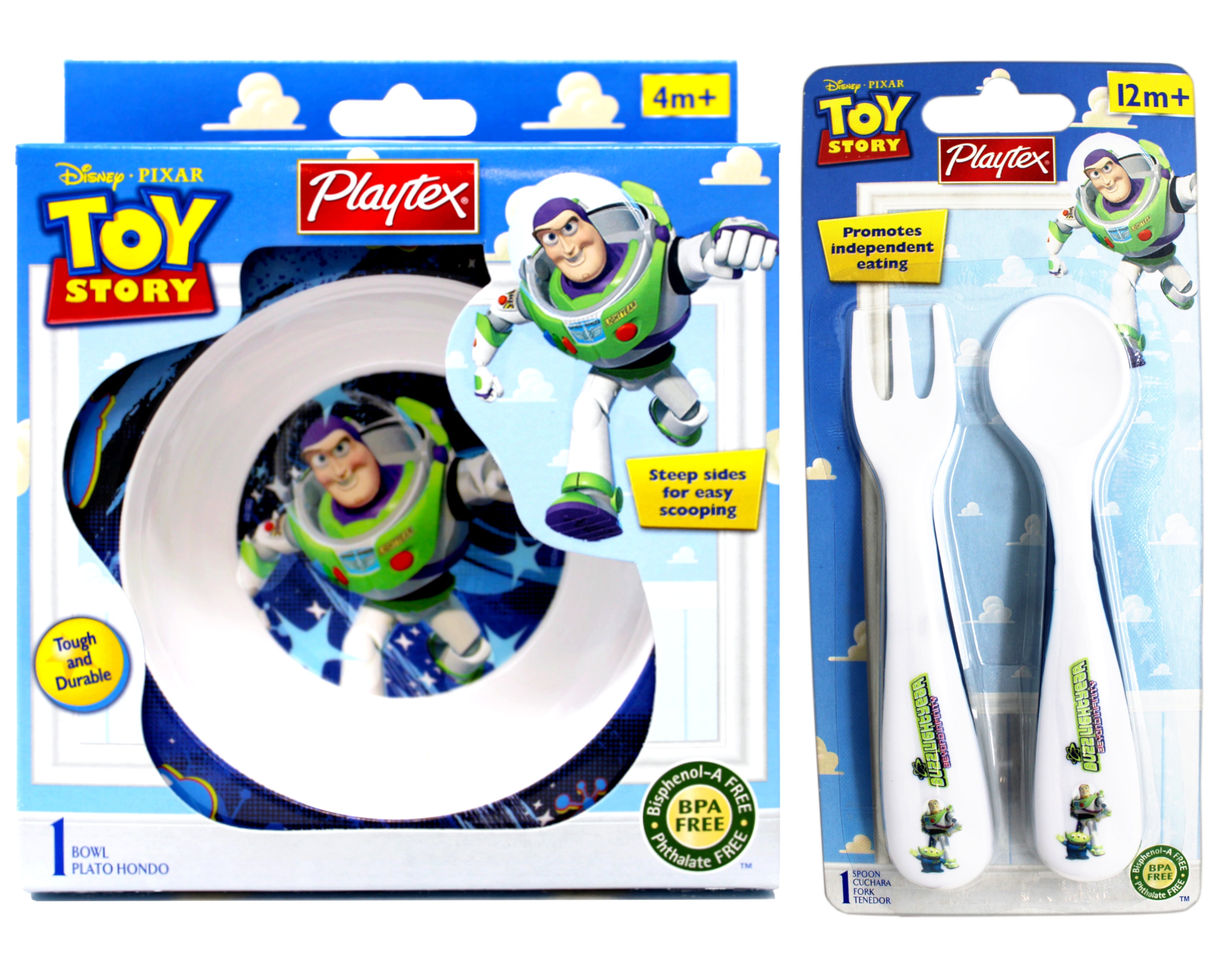 Playtex Toy Story Bowl, Steep sides for easy scooping, BPA Free, 4m ...