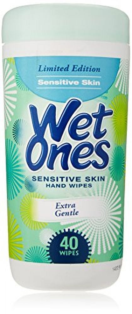 Playtex Wet Ones Sensitive Skin Hands Wipes, 40 Count Canister , 240 ...