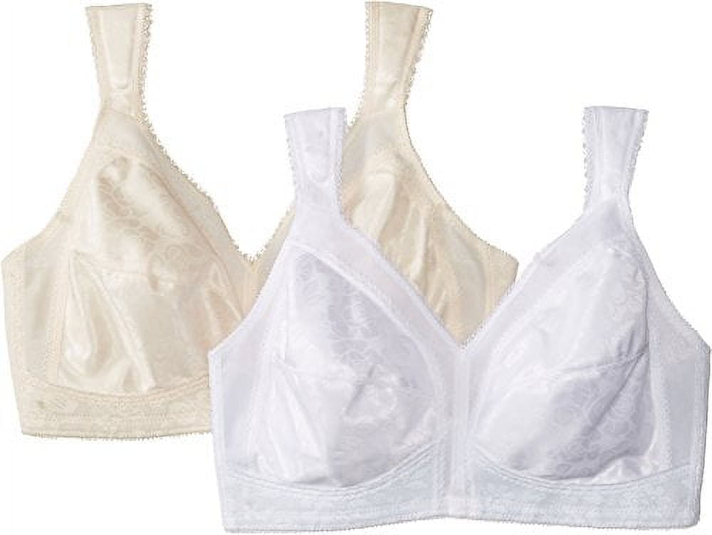Playtex Women's 18-Hour Comfort Strap Bra 2-Pack, Beige/White, 38D ...