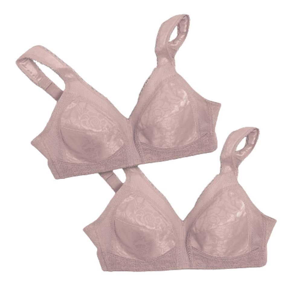 Playtex Womens 18 Hour 4693 Ultimate Shoulder Comfort Wirefree Bra (Pack of 2) 2 Toffee ...