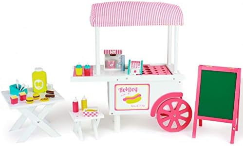 Playtime by Eimmie 18 Inch Doll Furniture Hot Dog Food Cart Set ...
