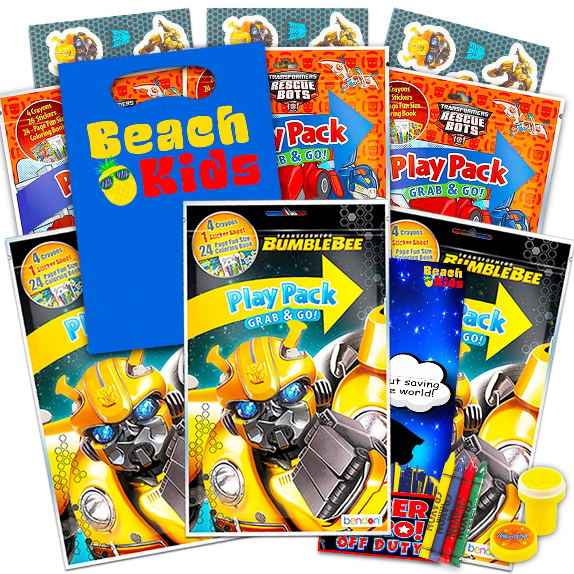 Playtime Palooza Pack: Kids Coloring Books, Crayons, Stickers, Door ...