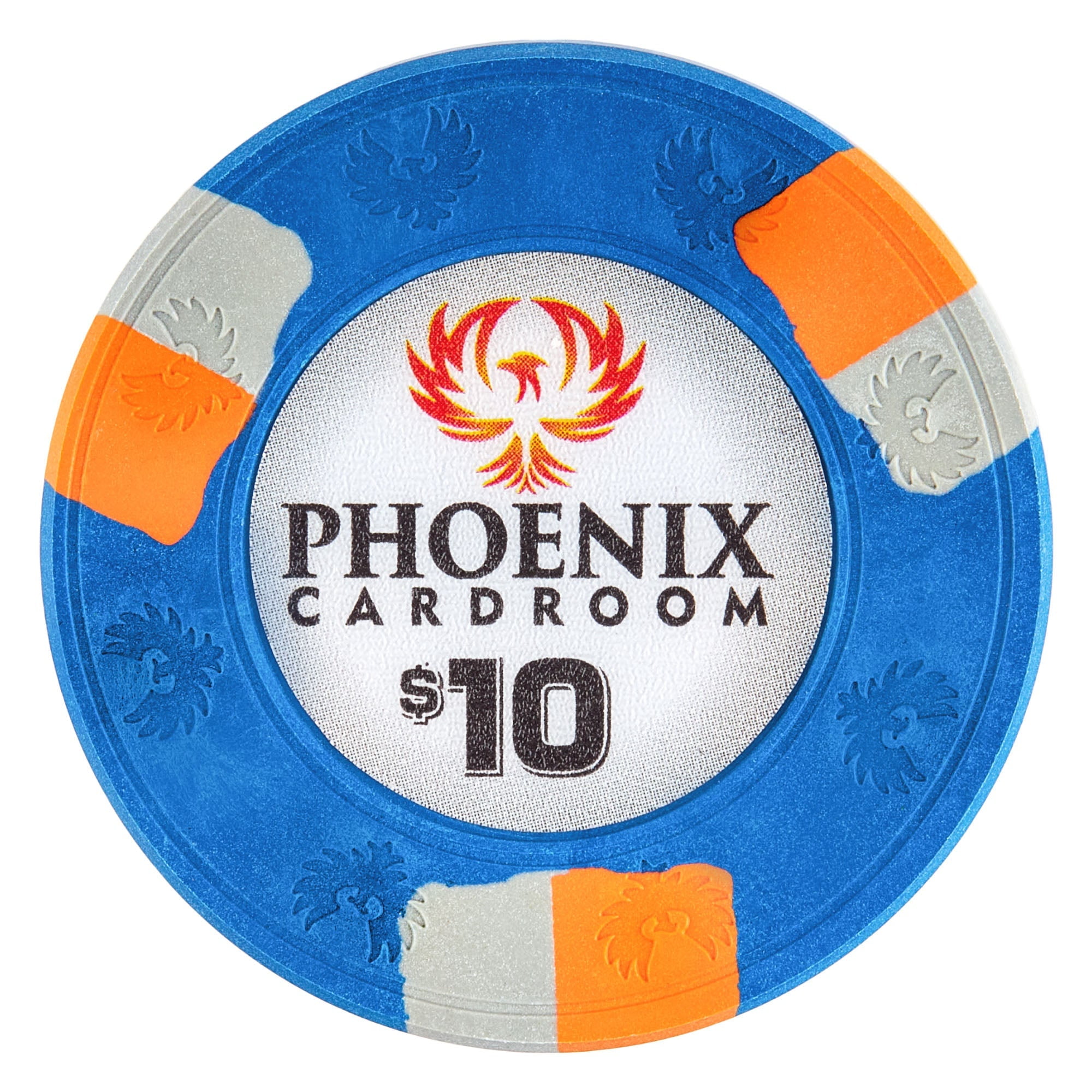 Playzaic 10-gram Phoenix Poker Chips (50-pack) Real Clay Set ($10 Blue) - Walmart.com