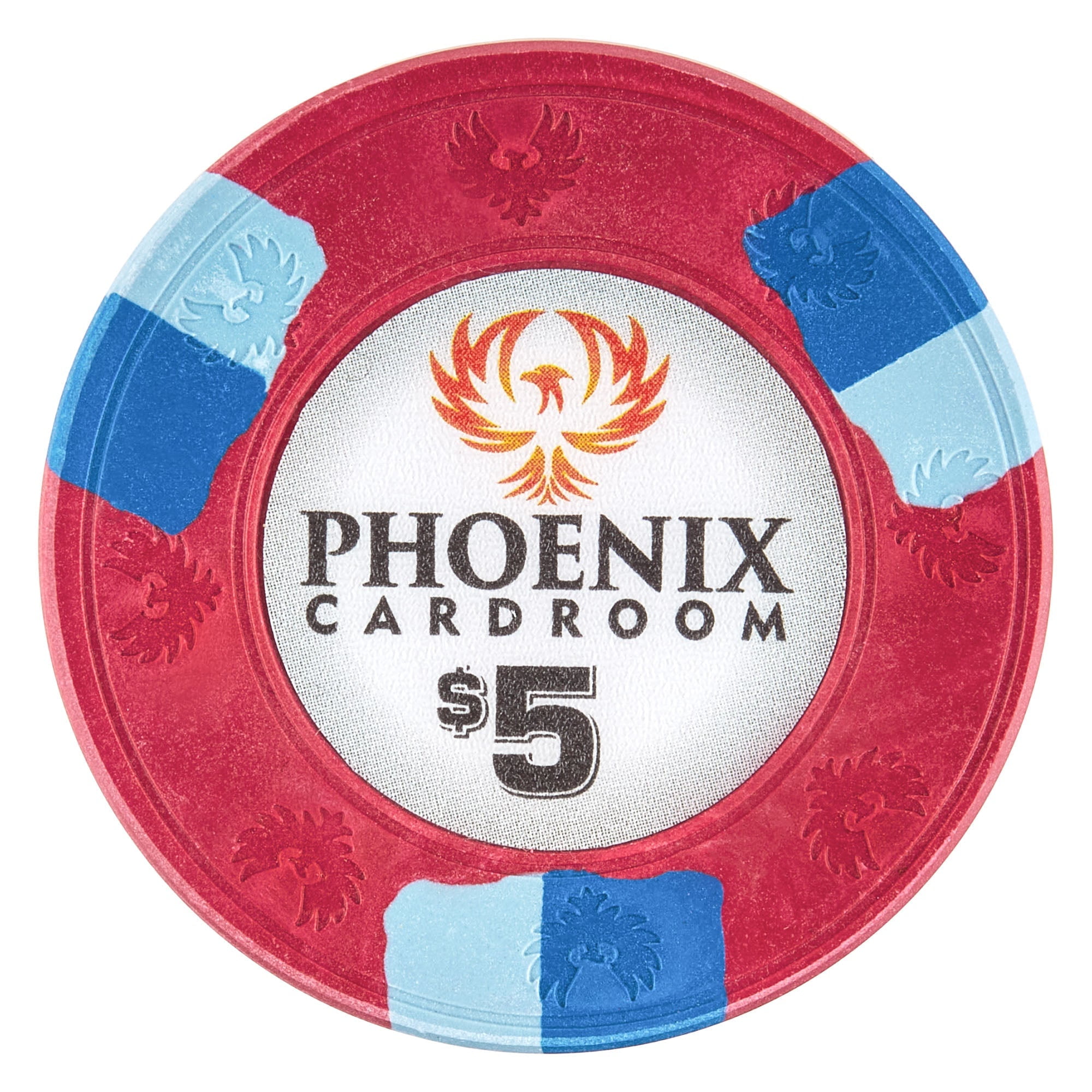 Playzaic 10-gram Phoenix Poker Chips (50-pack) Real Clay Set ($5 Red) - Walmart.com