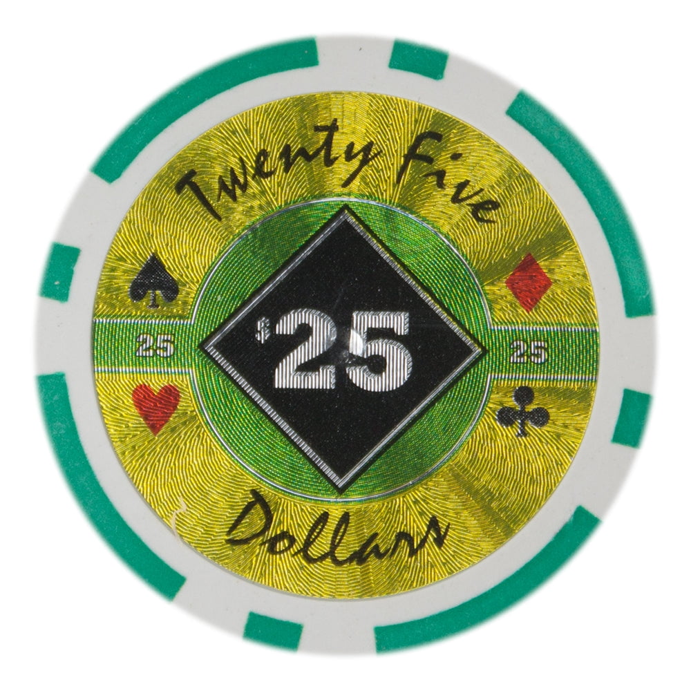 Playzaic 14-gram Black Diamond Poker Chips (50-pack) Heavy Bulk Set ...
