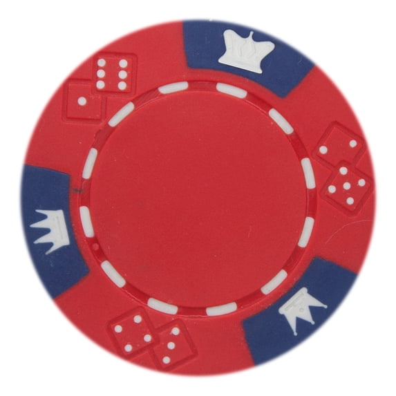 Playzaic 14-gram Crown & Dice Poker Chips (50-pack) Heavy Clay ...