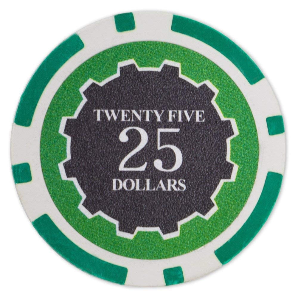 Playzaic 14-gram Eclipse Poker Chips (50-pack) Heavy Clay Composite Set ...