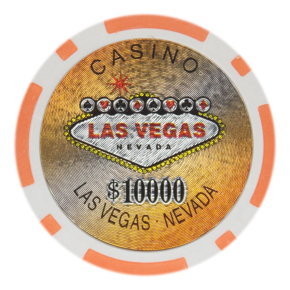 Playzaic 14-gram Las Vegas Poker Chips (50-pack) Heavy Clay Composite ...