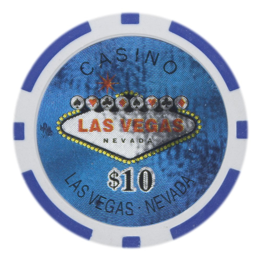 Playzaic 14-gram Las Vegas Poker Chips (50-pack) Heavy Clay Composite ...