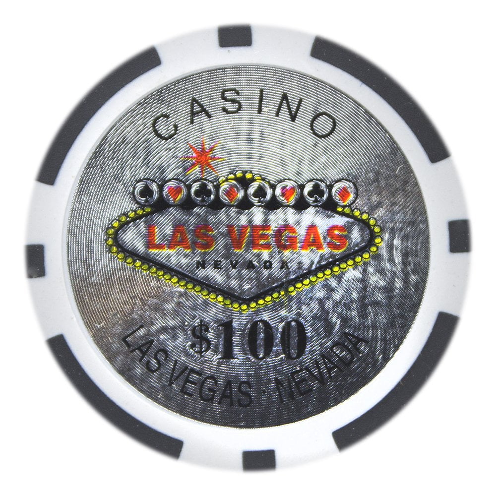 Playzaic 14-gram Las Vegas Poker Chips (50-pack) Heavy Clay Composite ...
