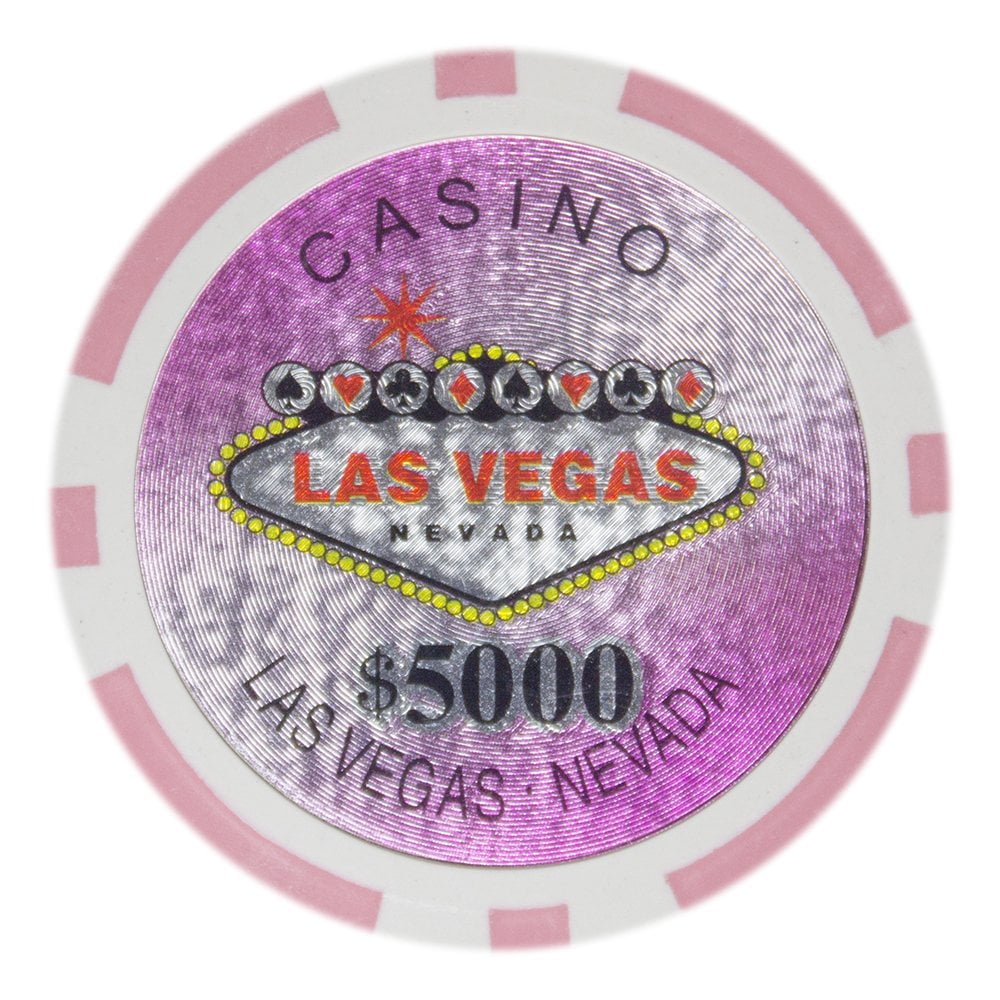Playzaic 14-gram Las Vegas Poker Chips (50-pack) Heavy Clay Composite ...