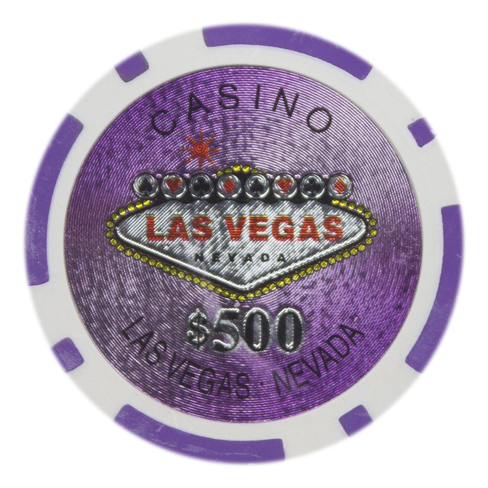Playzaic 14-gram Las Vegas Poker Chips (50-pack) Heavy Clay Composite ...