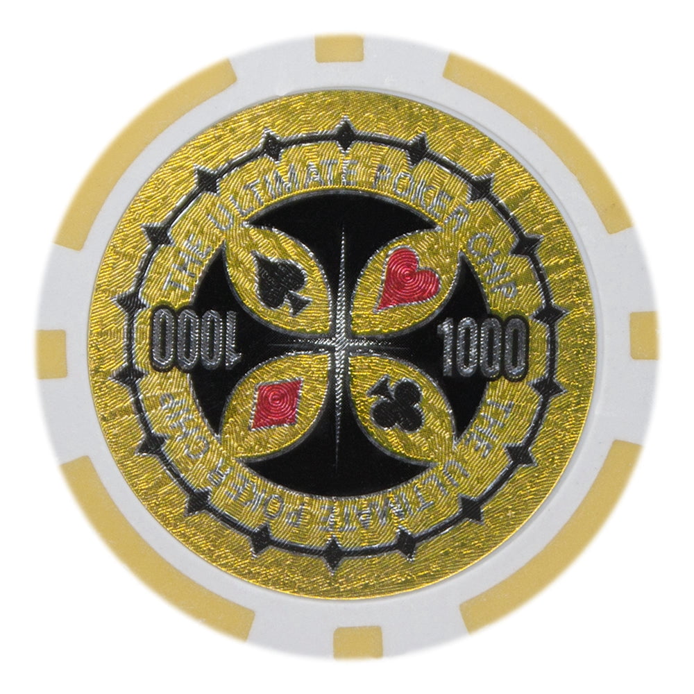 Playzaic 14-gram The Ultimate Poker Chips (50-pack) Heavy Bulk Set ...