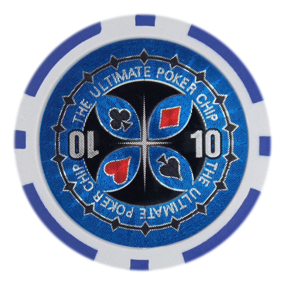 Playzaic 14-gram The Ultimate Poker Chips (50-pack) Heavy Bulk Set ($10 ...