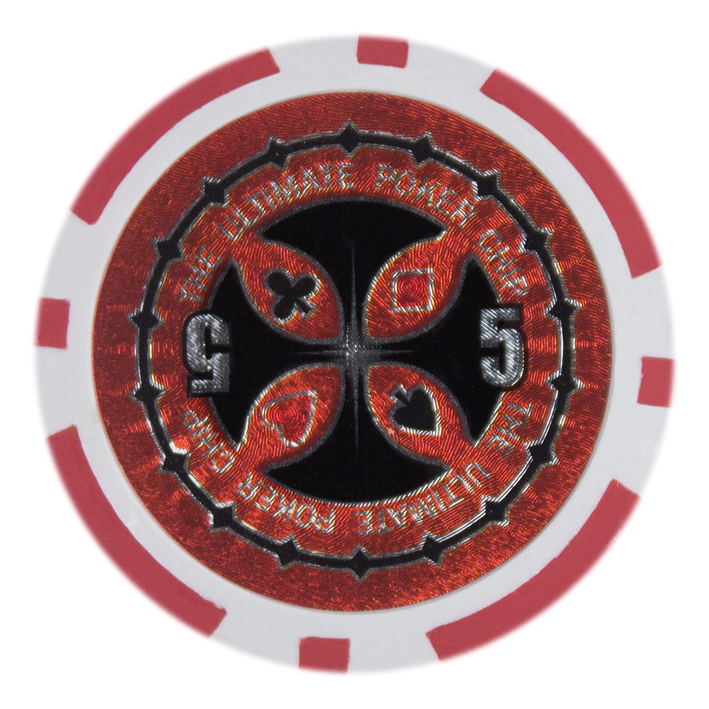 Playzaic 14-gram The Ultimate Poker Chips (50-pack) Heavy Bulk Set ($5 ...