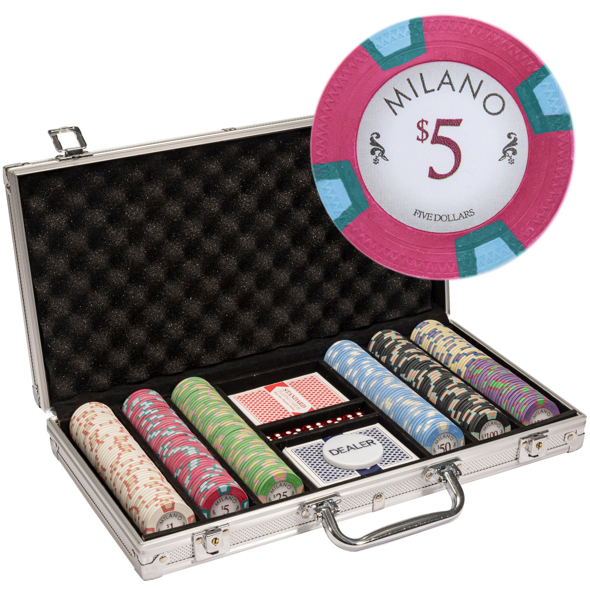 Playzaic 300-piece Aluminum Milano Poker Chip Case - 10-gram Real Clay ...